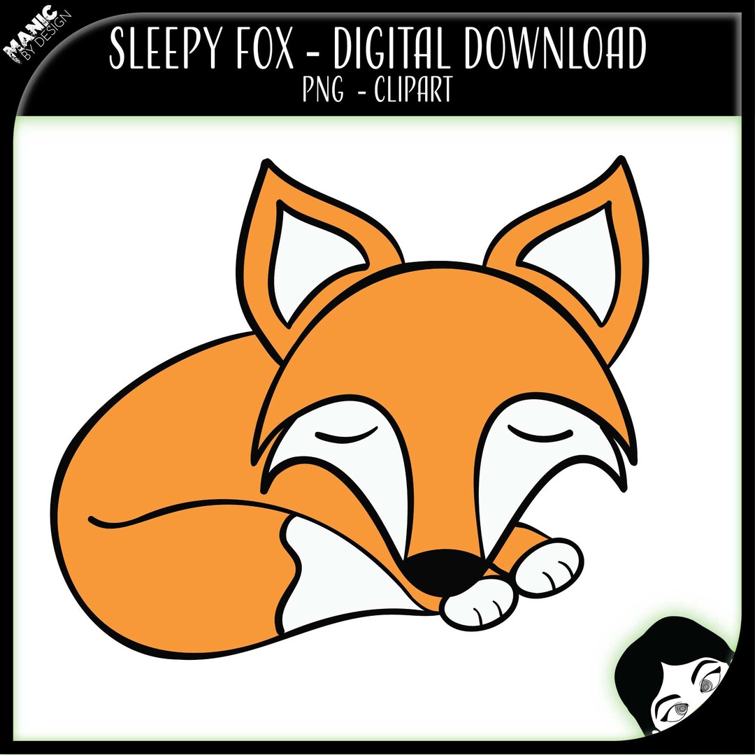 Sleeping Fox PNG Fox Design Fox Clipart Digital PNG Download - Etsy