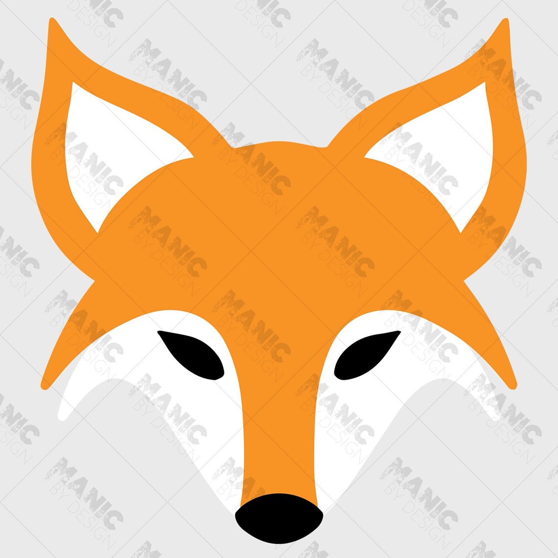 Fox Face Png Fox Face Design Fox Face Clipart Digital PNG - Etsy