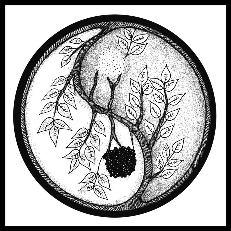 Yin Yang Ash PNG | Yin Yang Design | Tree Clipart | Digital PNG ...