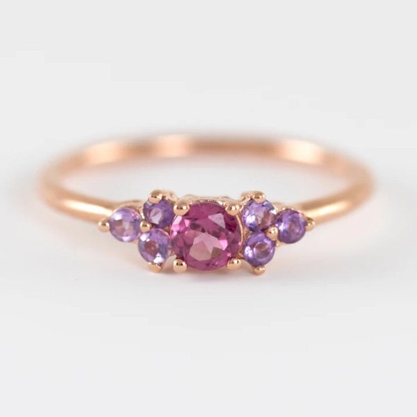 Pink Tourmaline Ring - Etsy