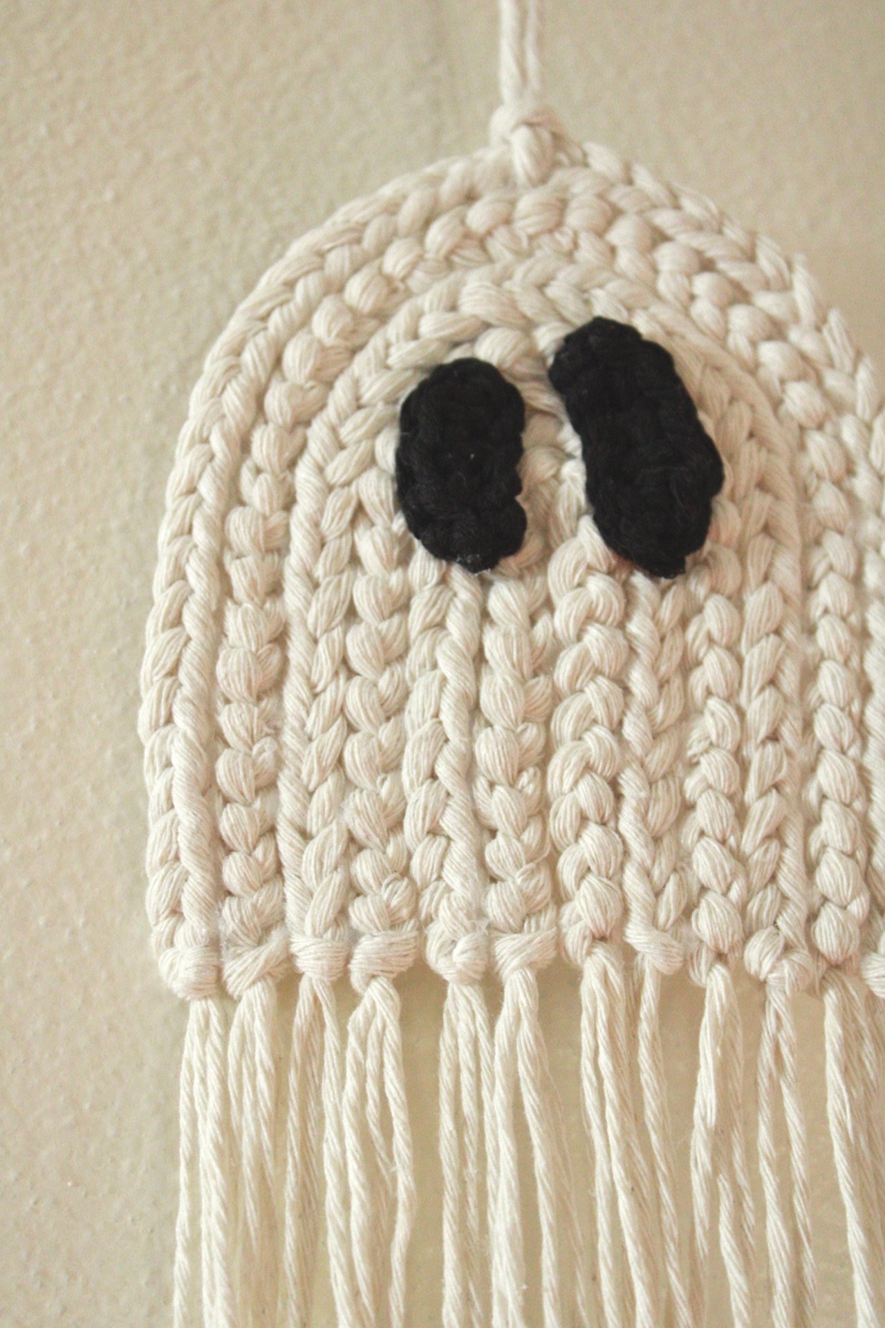 Boho Crochet Halloween Ghost Wall Hanging || Double-sided Ghost Wall ...