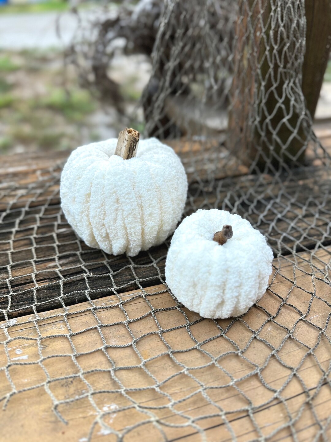 Cozy Chenille Recycled Pumpkins, Mini/small || Yarn and Upcycled ...