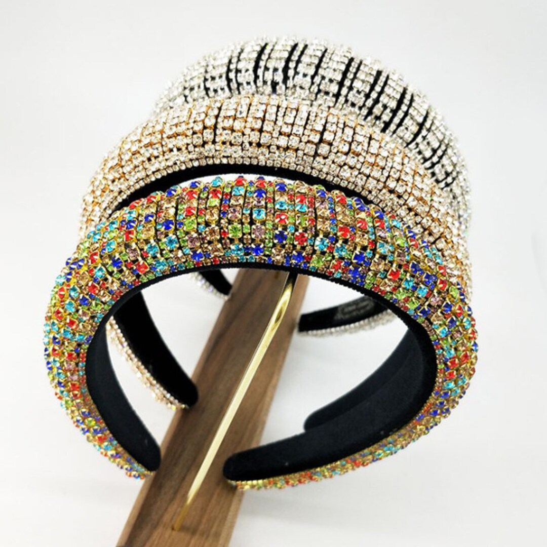 Luxury Crystal Beaded /diamond Headband | Padded Hairbands |party ...
