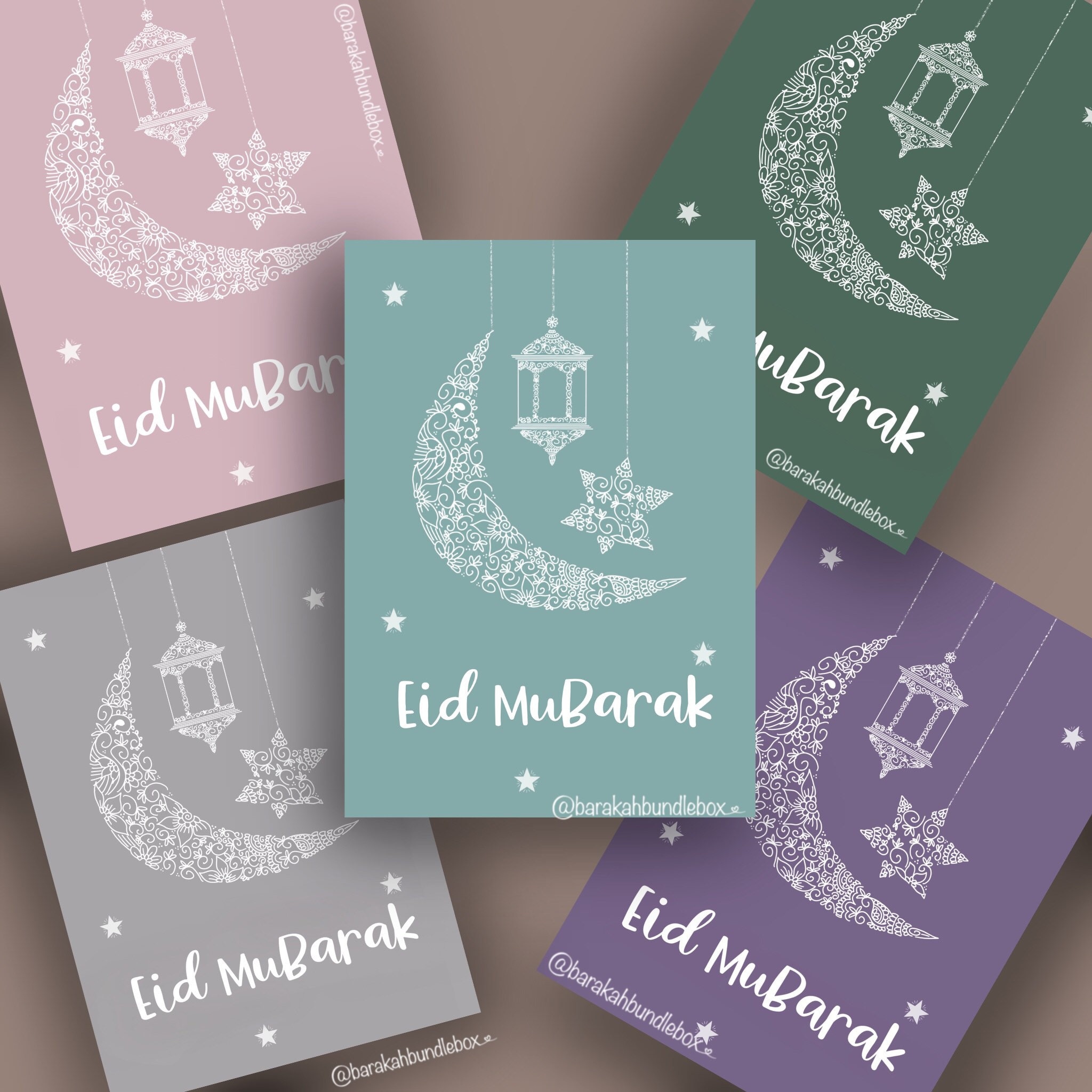 Set of 5 or 10 Eid Mubarak Greeting Cards Eid Cards Different Sizes - Etsy