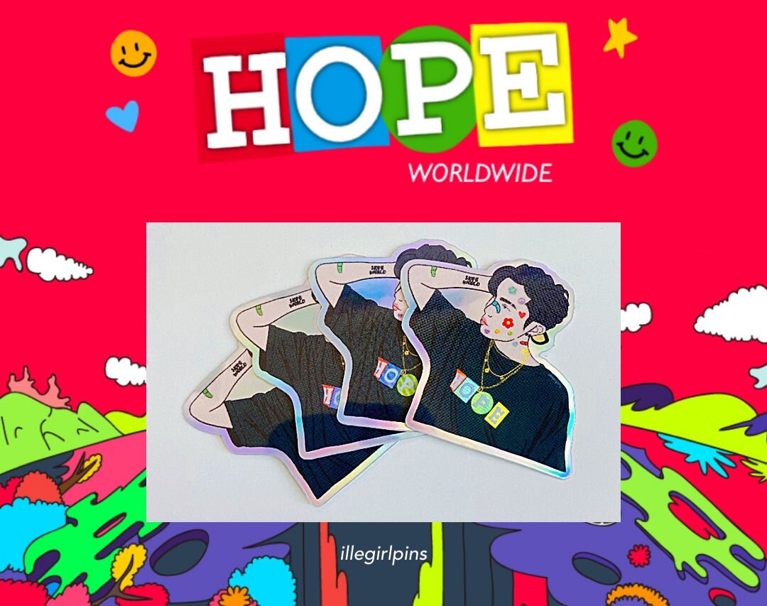 BTS J-hope Dynamite 'hope Worldwide' Holographic Stickers - Etsy