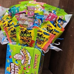 Wow Sour Candy Box Bouquet - Etsy