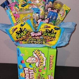 Wow Sour Candy Box Bouquet - Etsy