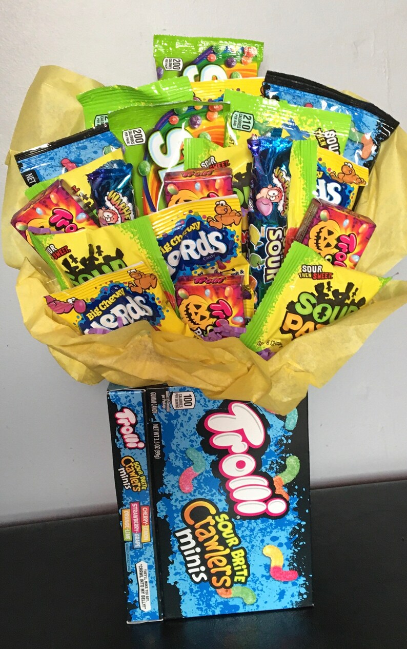 Sour Candy Box Bouquet - Etsy