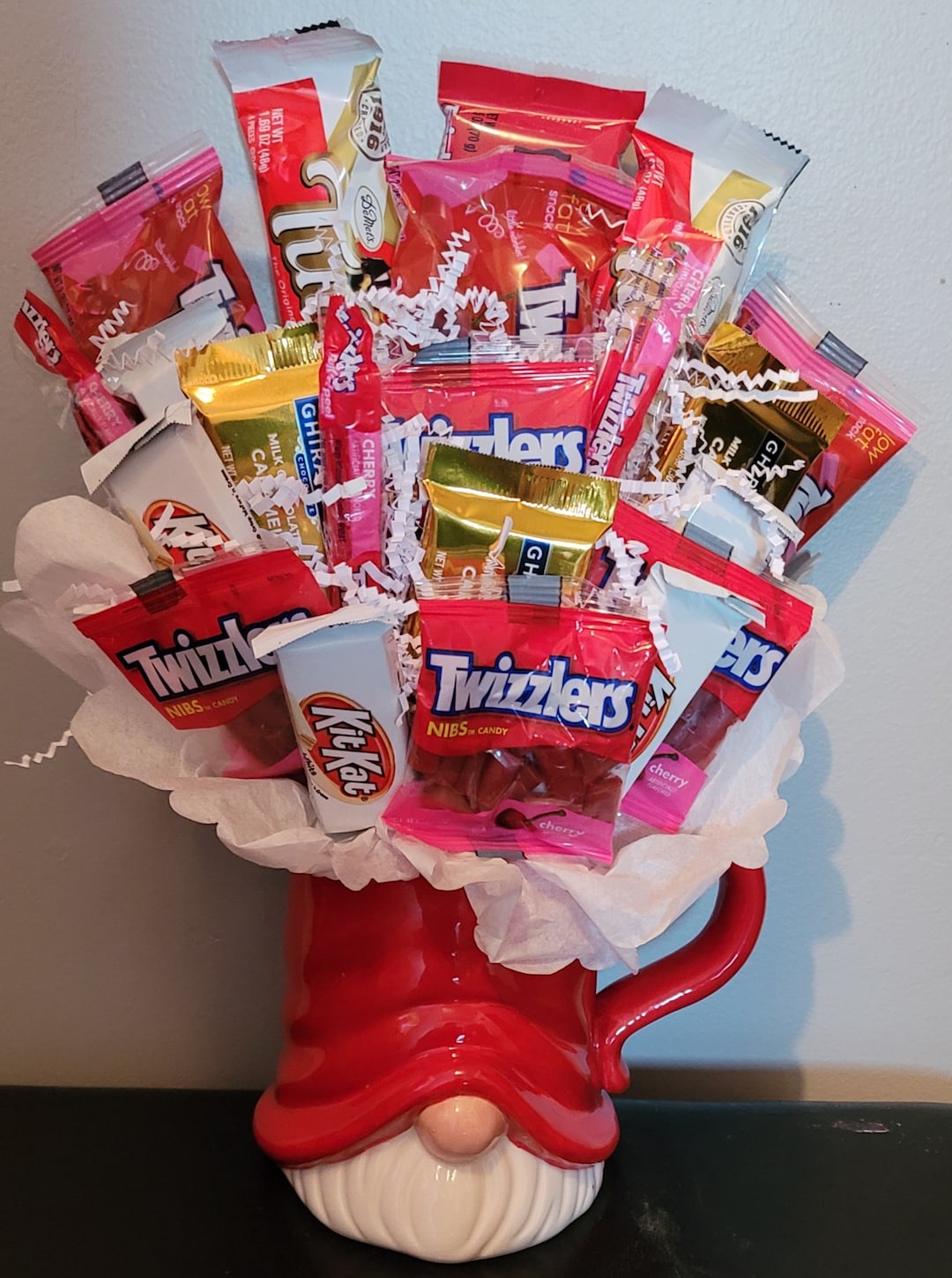 Red White Candy Mug Bouquet - Etsy