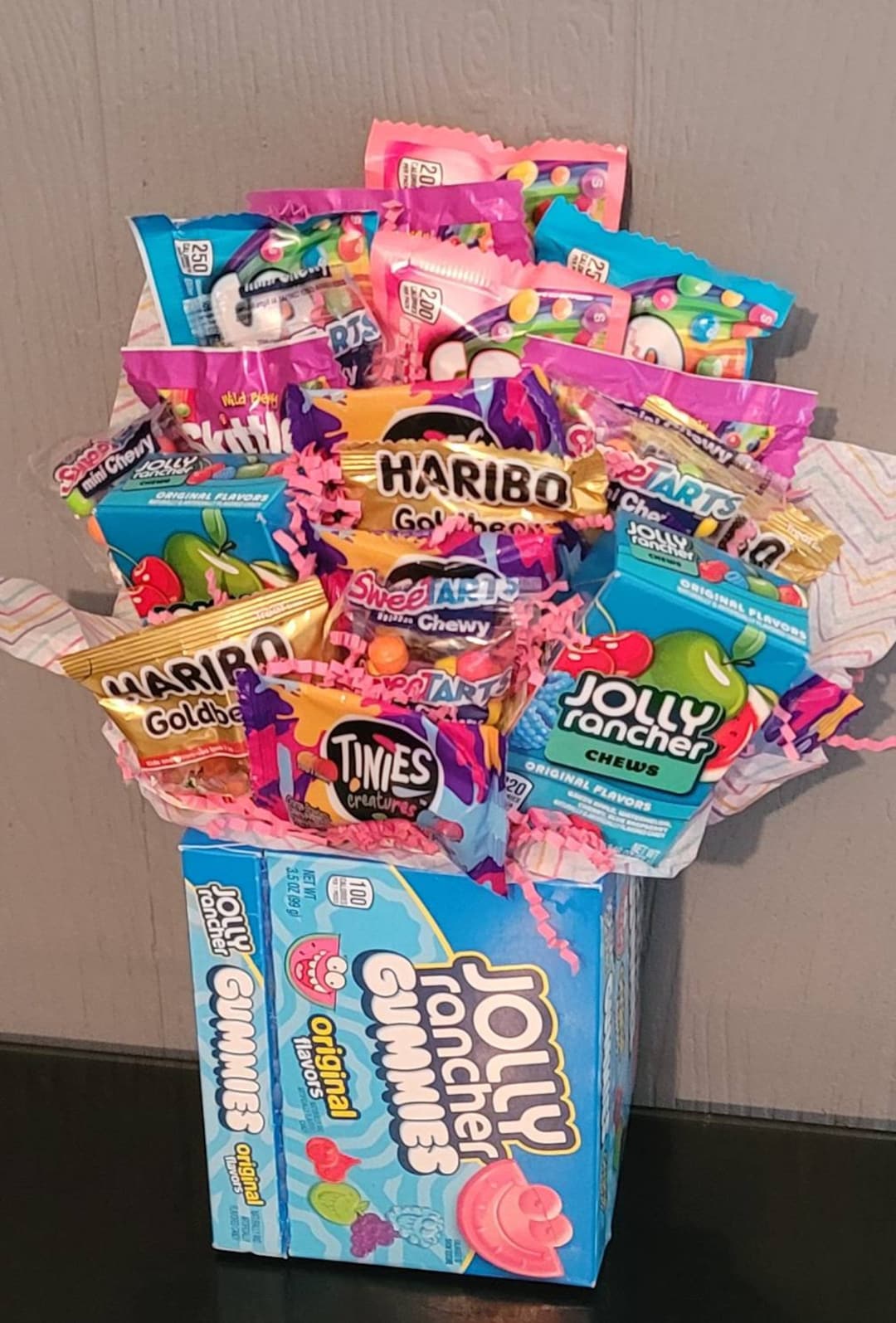 Sweet and Chewy Candy Box Bouquet - Etsy