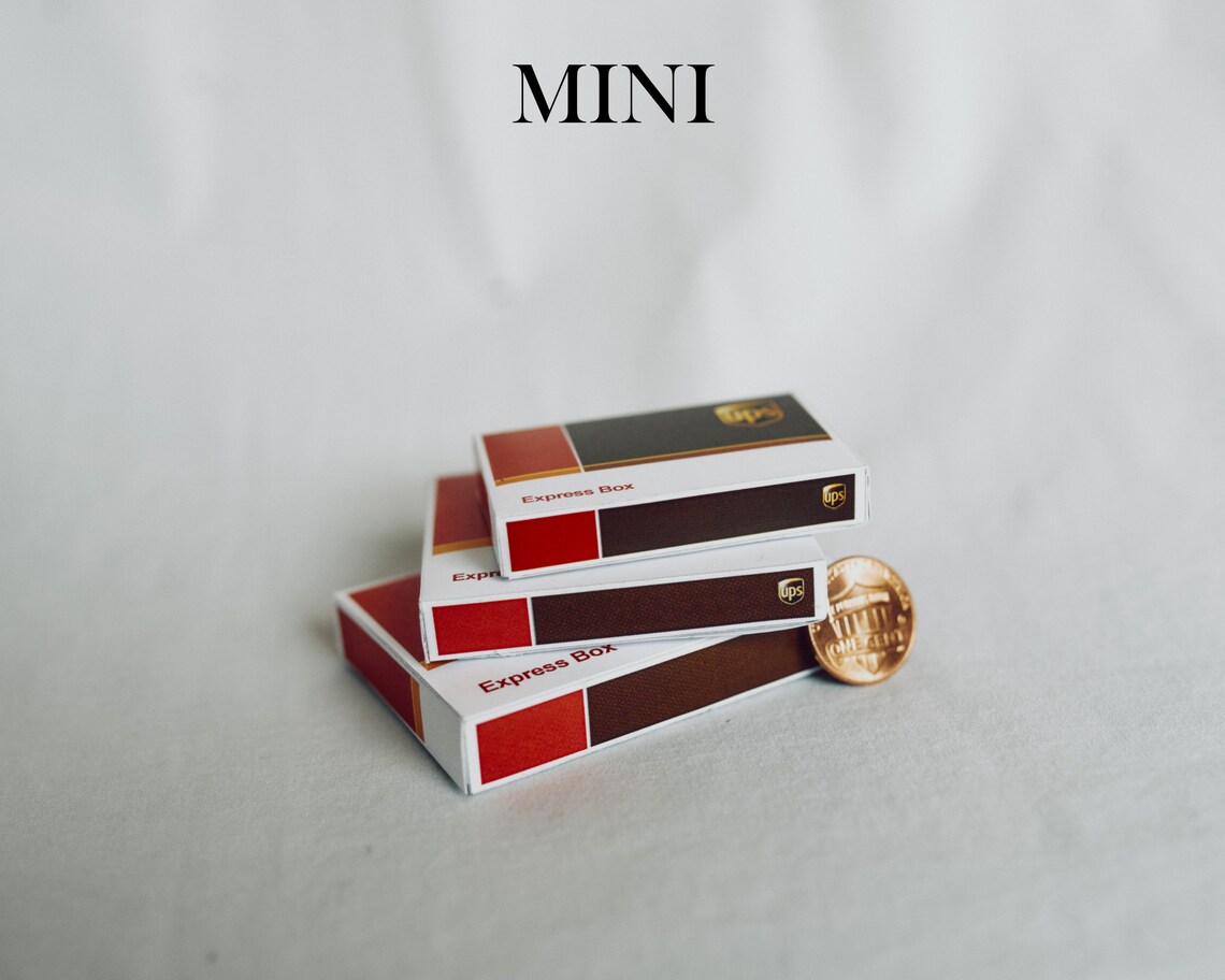 Mini UPS BOX template Instant Download printable Packages | Etsy