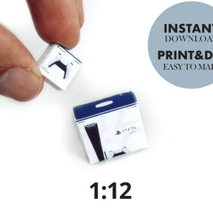 Mini 1:12 Ps5/playstation Console BOX for Ornament Template, Instant ...