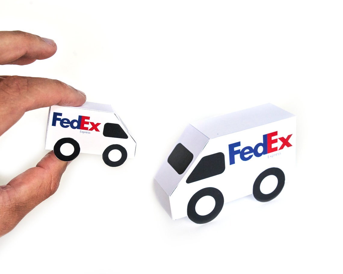Miniature Fedex Express Van Printable Template - Etsy