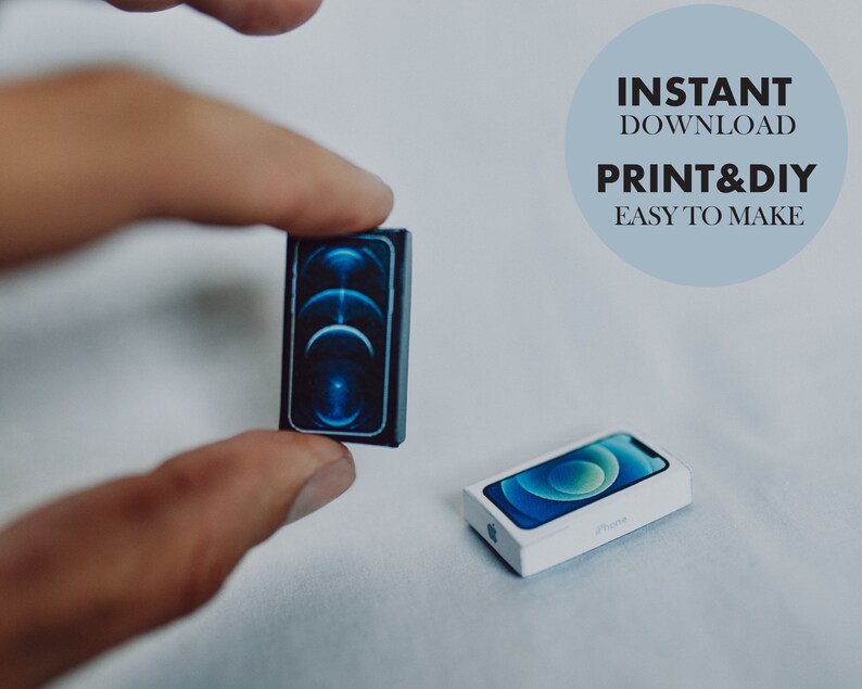 Miniature Apple Iphone 12 pro Box Instant Download - Etsy