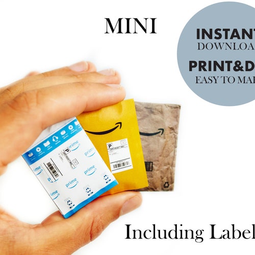 Mini AMAZON BOX 1:6 Template Instant Download Printable - Etsy