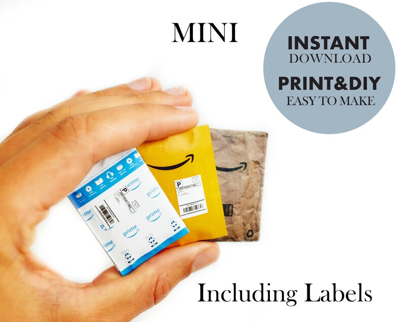 Mini AMAZON Envelope 1:6 Template Instant Download Printable - Etsy Canada
