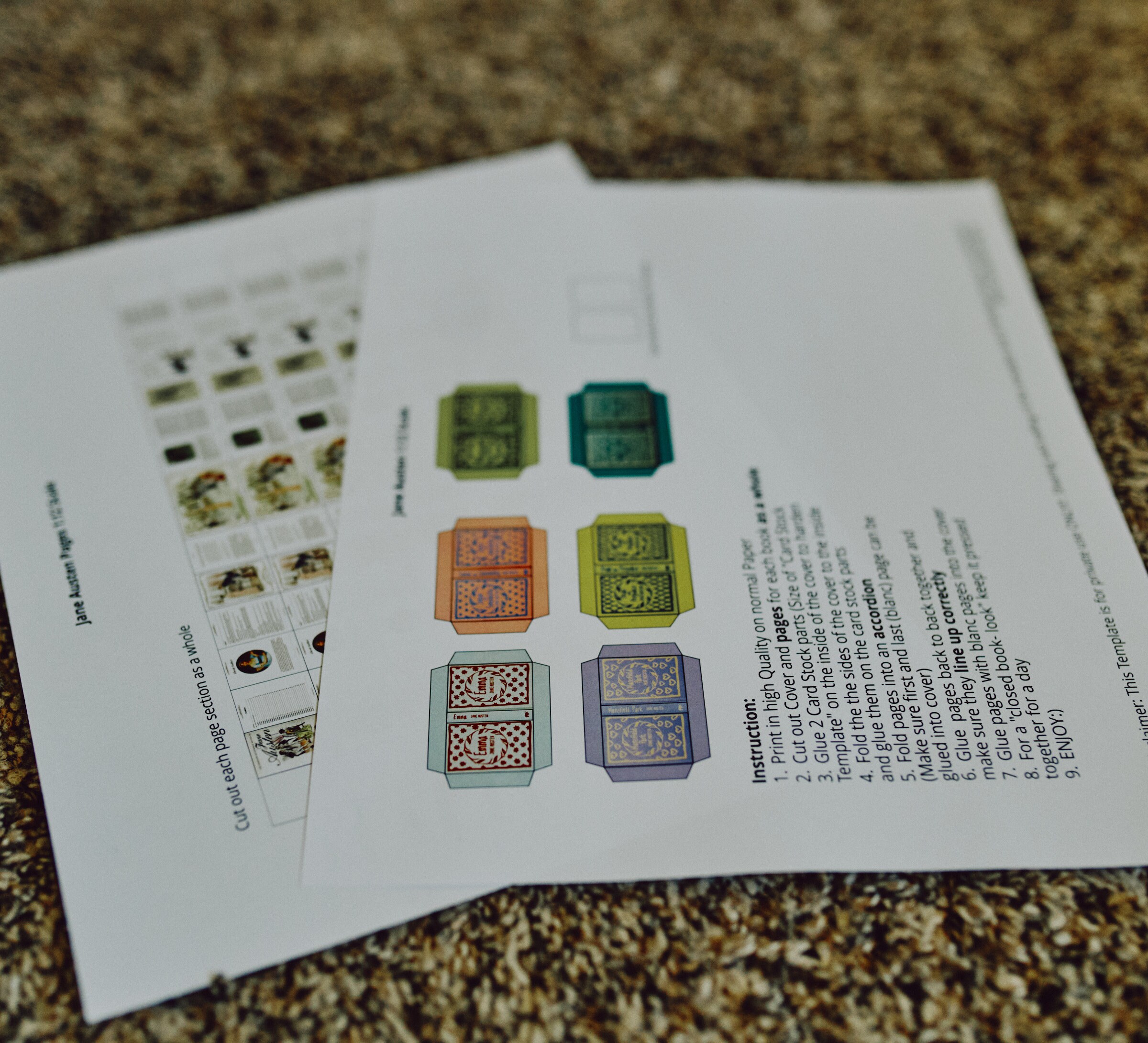 JANE AUSTEN Miniature Book Set Template Printable Tiny DIY | Etsy Australia