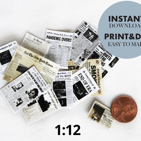 Miniature Newspaper - Etsy