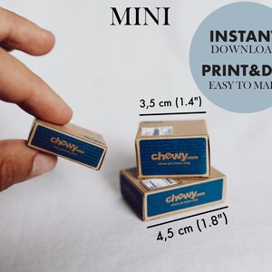 Mini CHEWY Pet BOX Template Instant Download Printable - Etsy Canada