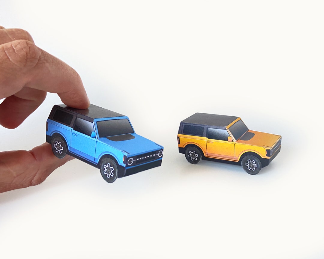 Miniature Ford Bronco 1:64 Car Template, Printable Paper Template - Etsy