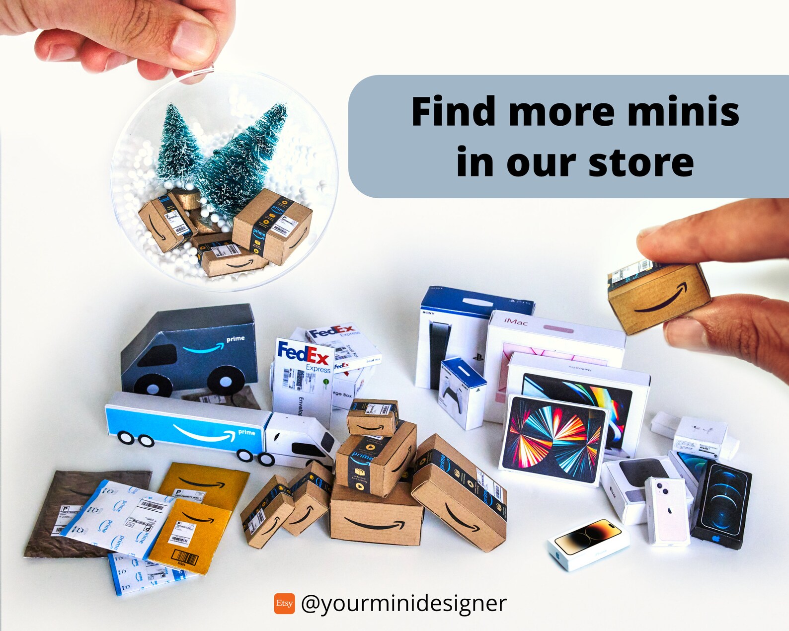 Mini AMAZON BOX 1:6 Template Instant Download Printable - Etsy