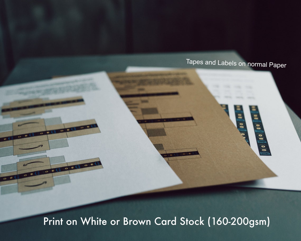 Mini AMAZON BOX 1:6 Template Instant Download Printable - Etsy