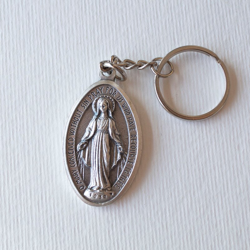 Virgin Mary Metal Keychains - Etsy