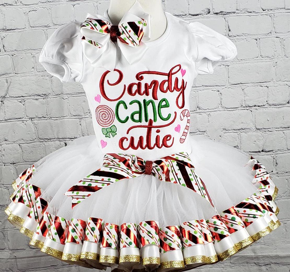 Girl Christmas Outfit, Candy Cane Cutie Tutu, Holday Girl Outfit ...