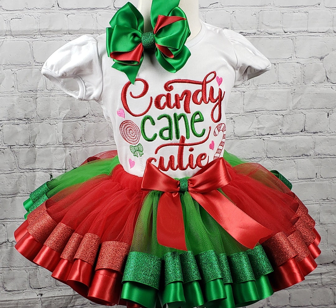 Girl Christmas Outfit, Candy Cane Cutie Tutu, Holday Girl Outfit ...