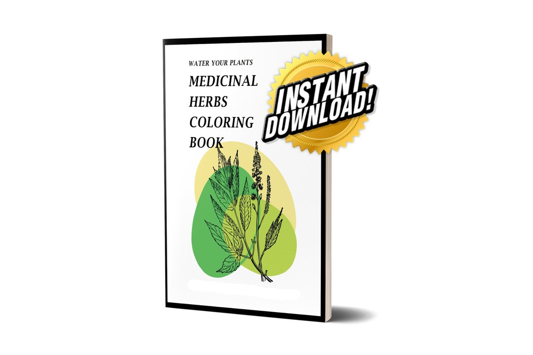 Printable Medicinal Herbs Coloring Book / Instant Download Medicinal ...