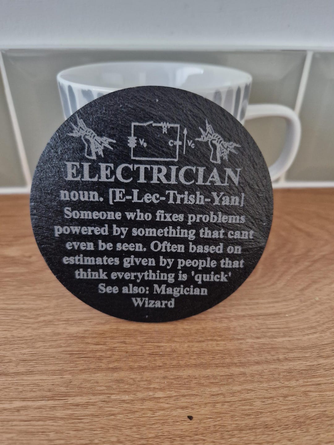 Funny Electrician Coaster - Etsy