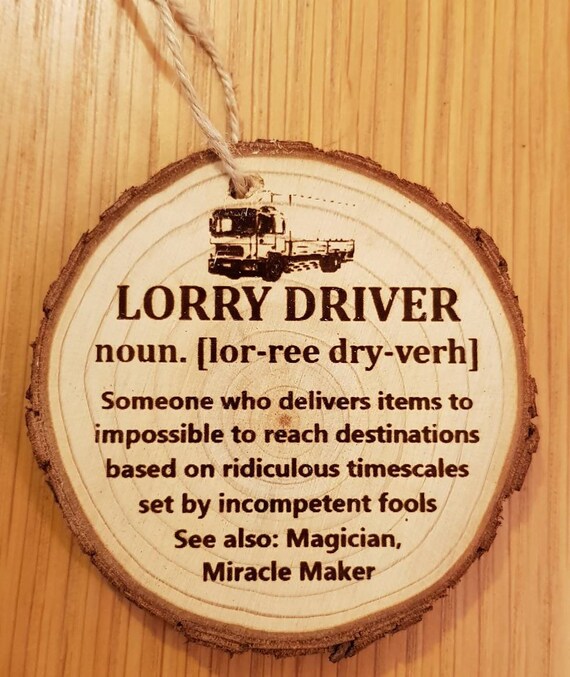 Lorry Driver Sign Laser Engraved | Etsy UK