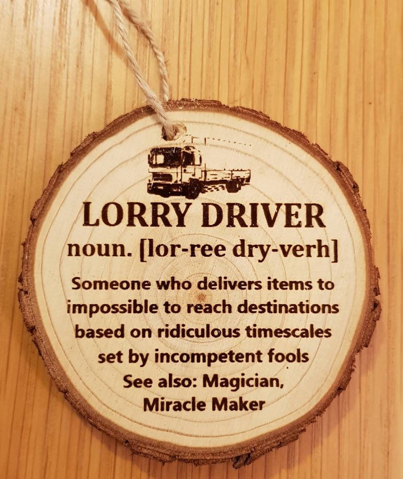 Lorry Driver Sign Laser Engraved | Etsy UK