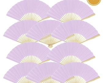 9 Dark Purple Silk Hand Fans for Weddings 10 Pack | Etsy