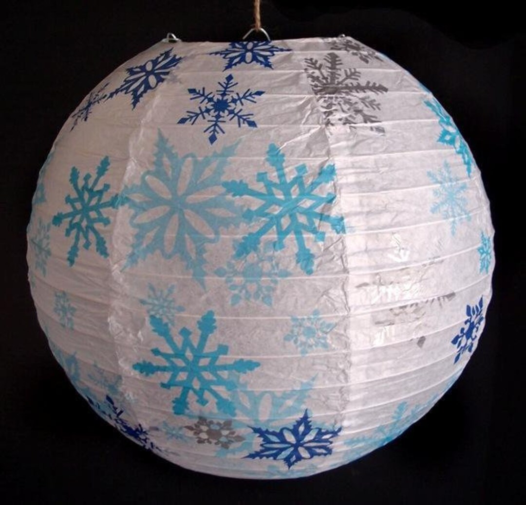 14 White Snowflake Christmas Holiday Paper Lantern - Etsy