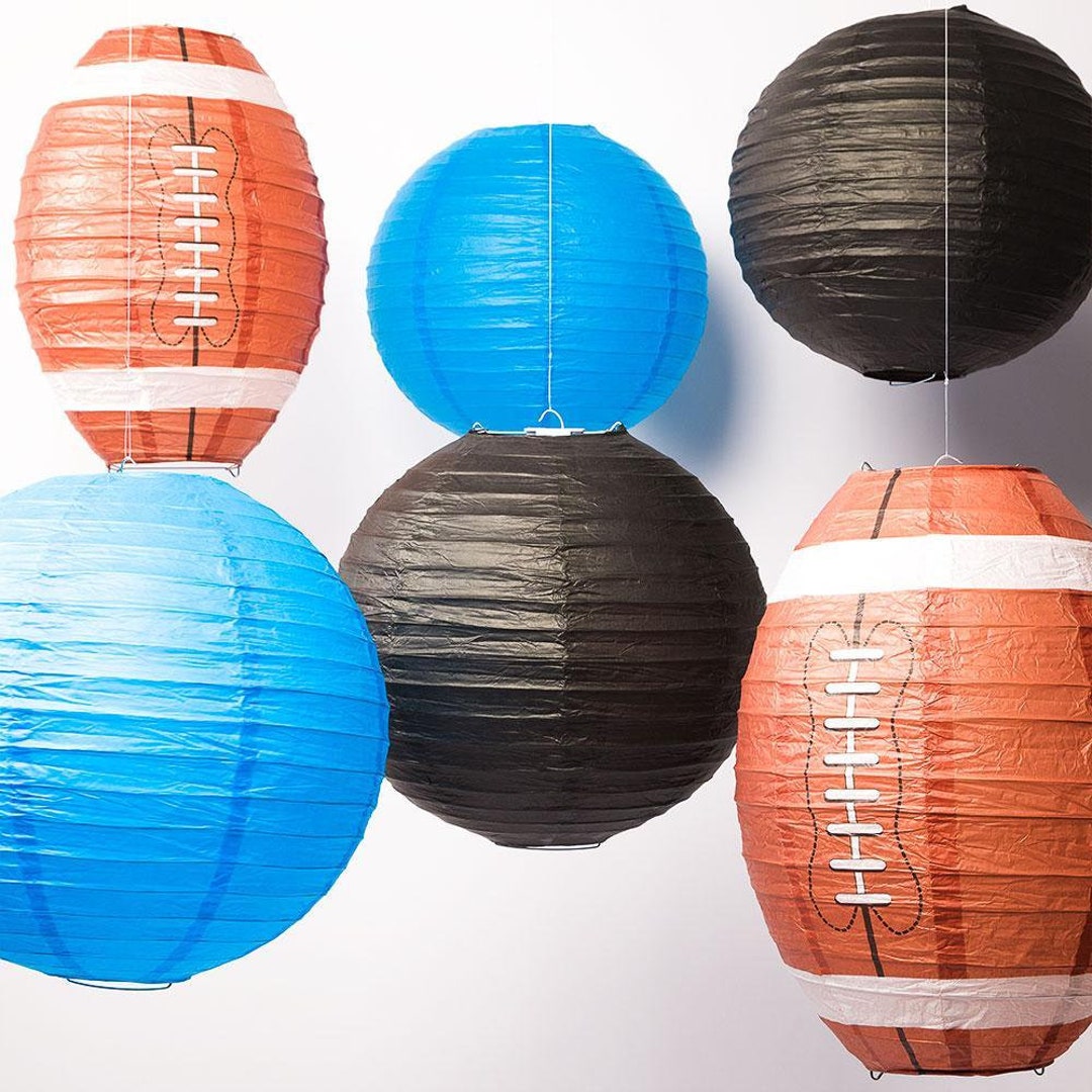 Carolina Pro Football Paper Lanterns 6pc Combo Tailgating Party Pack ...