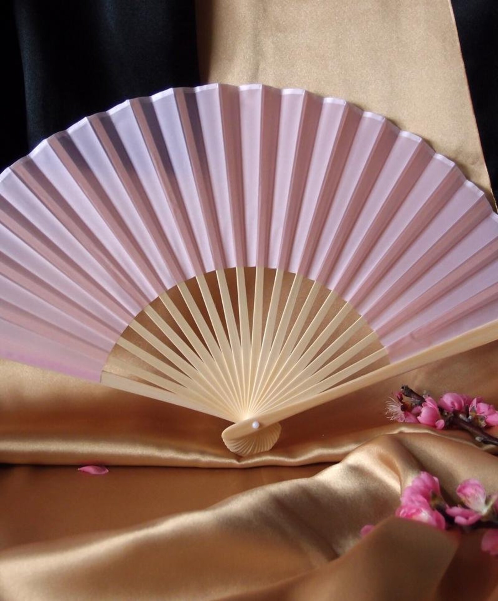 9 Pink Silk Hand Fans for Weddings 10 Pack - Etsy