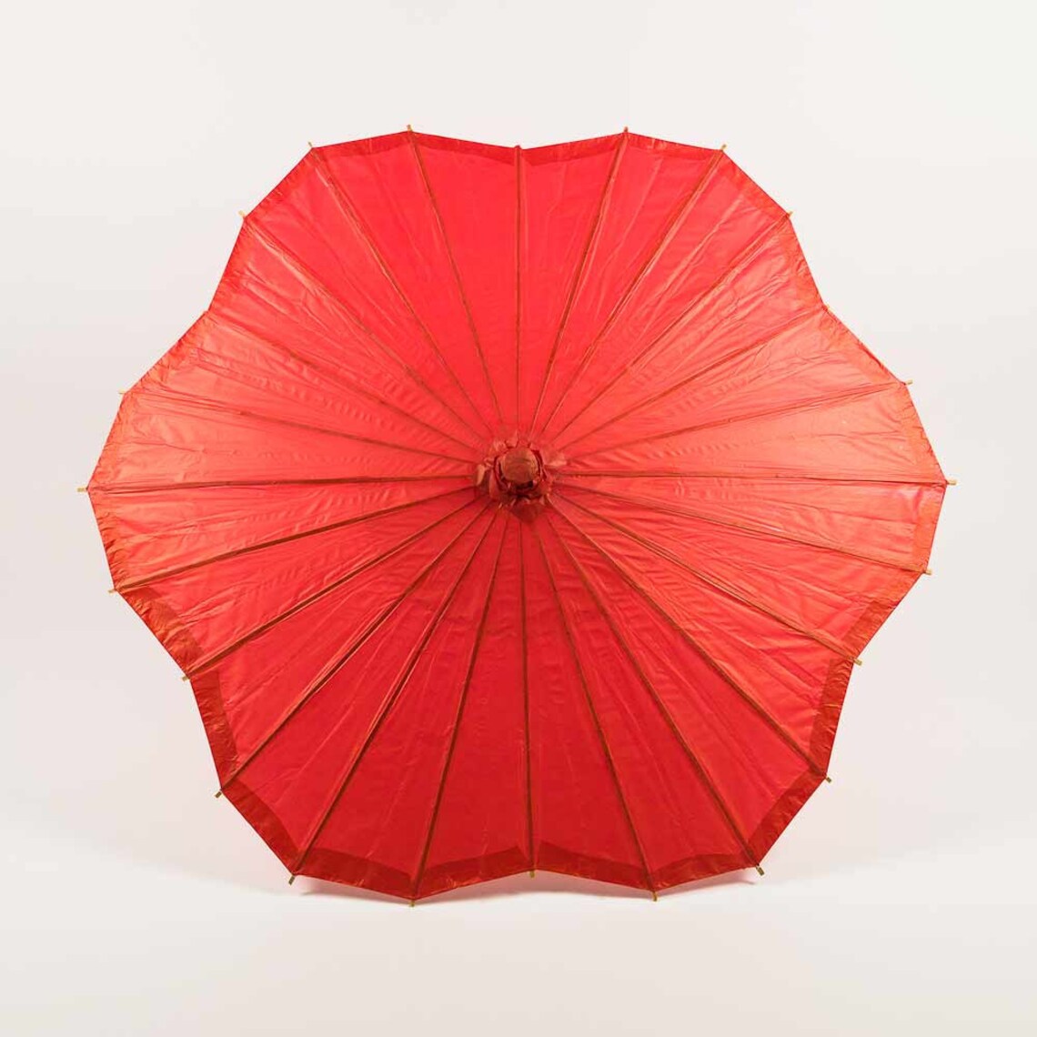 32 Red Paper Parasol Umbrella Scallop Blossom Shaped - Etsy