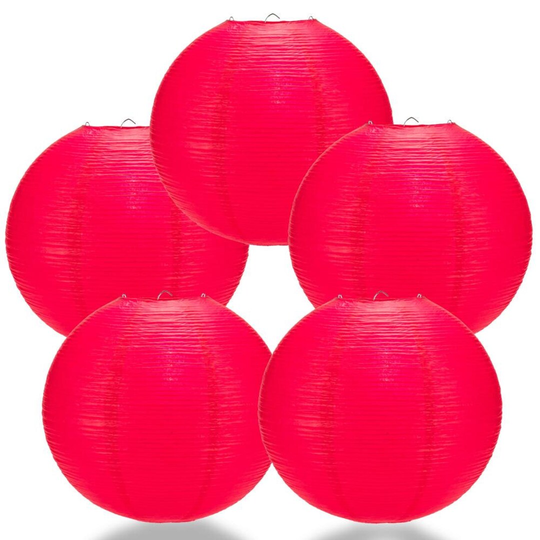 5 PACK 12 Red Fine Line Premium Even Ribbing Paper Lanterns - Etsy