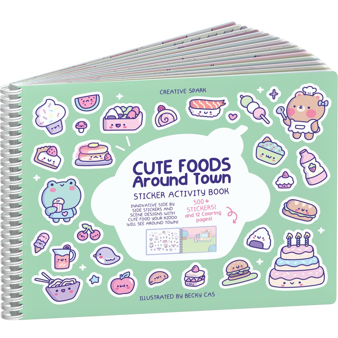 Cute Foods Vol 1 Sticker Book - Etsy