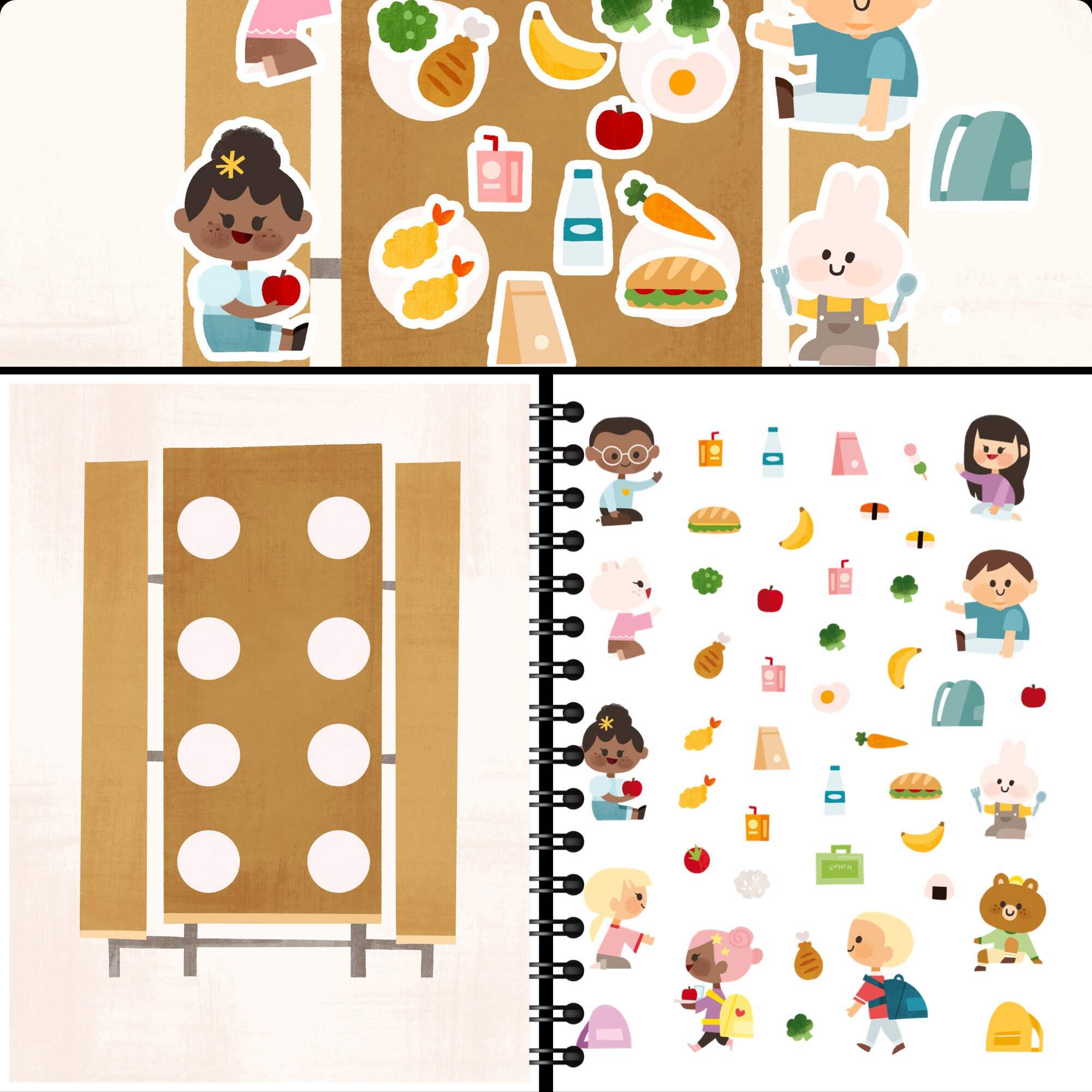 Let’s Go to School Activity Book Side by Side Sticker Books Spiral ...