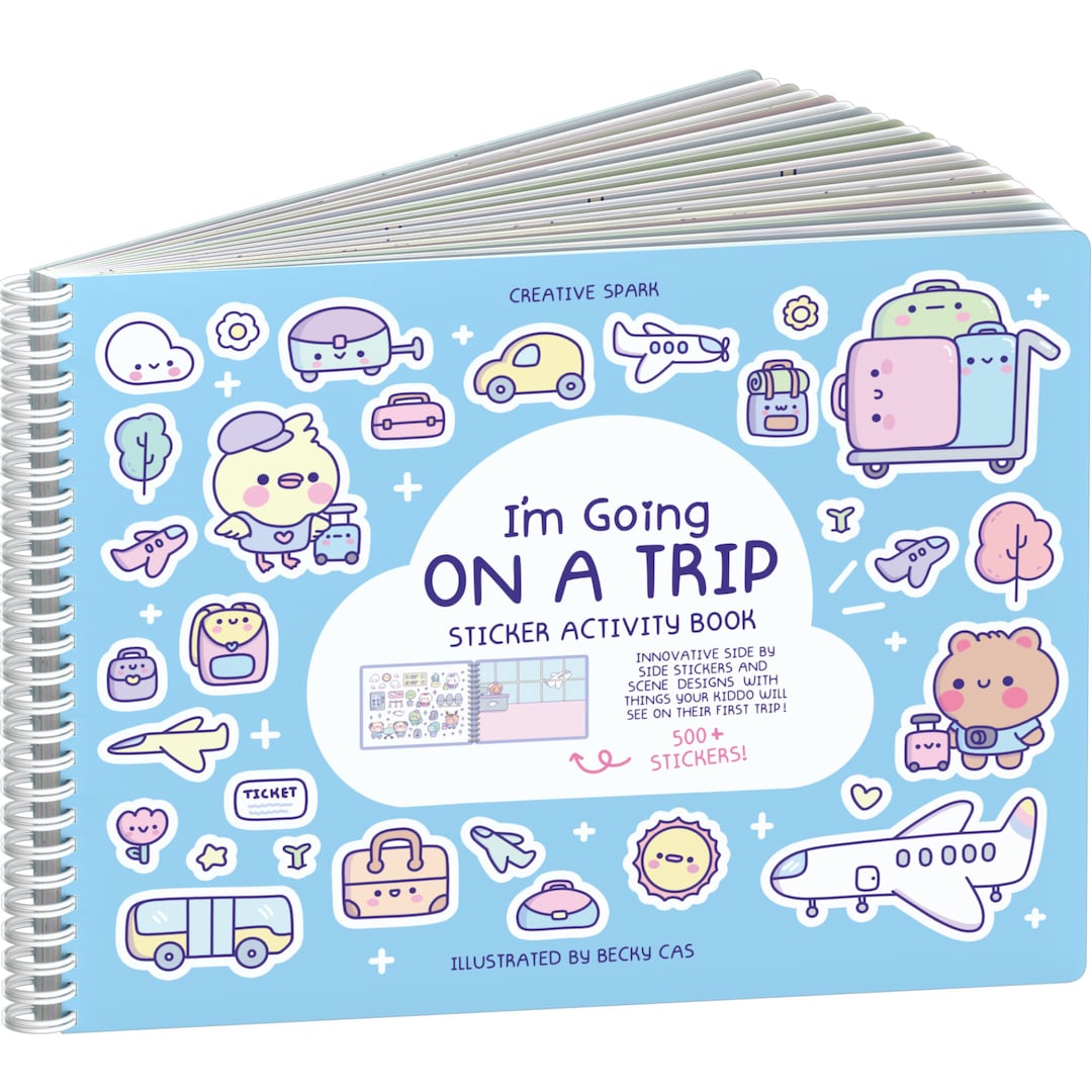 My First Trip Sticker Coloring Book (500+ Stickers & 12 Scenes) Side by ...