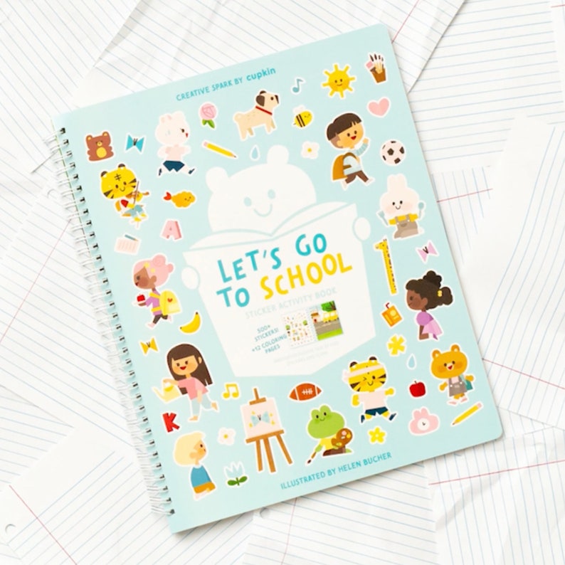 Let’s Go to School Activity Book Side by Side Sticker Books Spiral ...