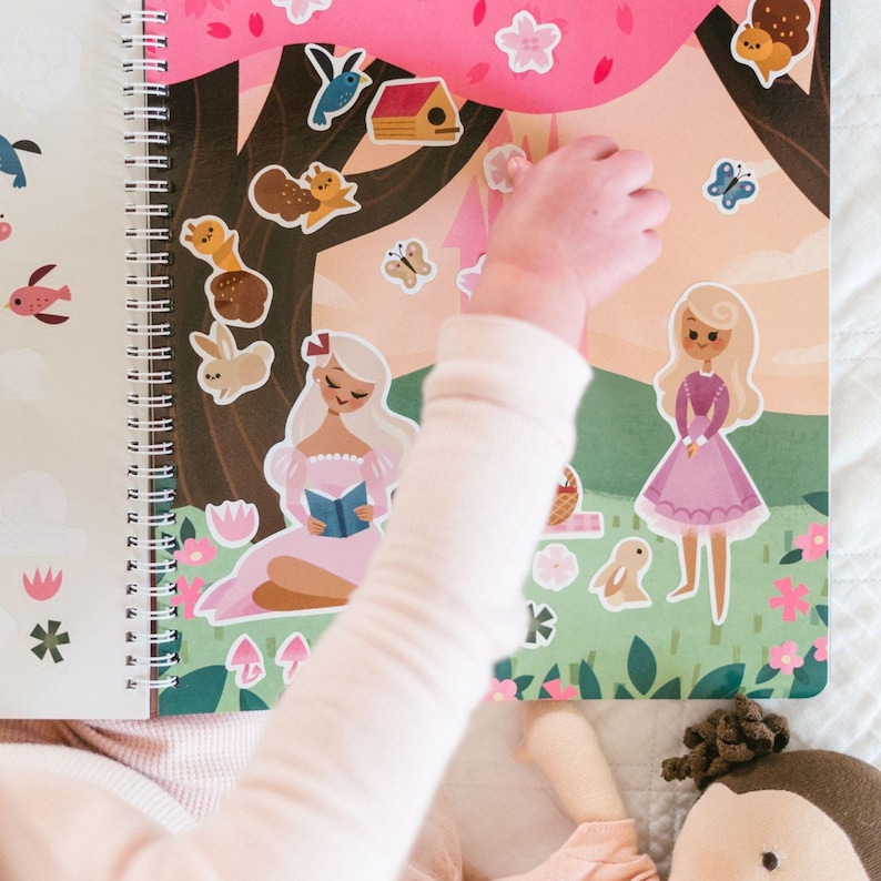 Magical World Princess Coloring Book With 500+ Stickers & 12 Scenes ...