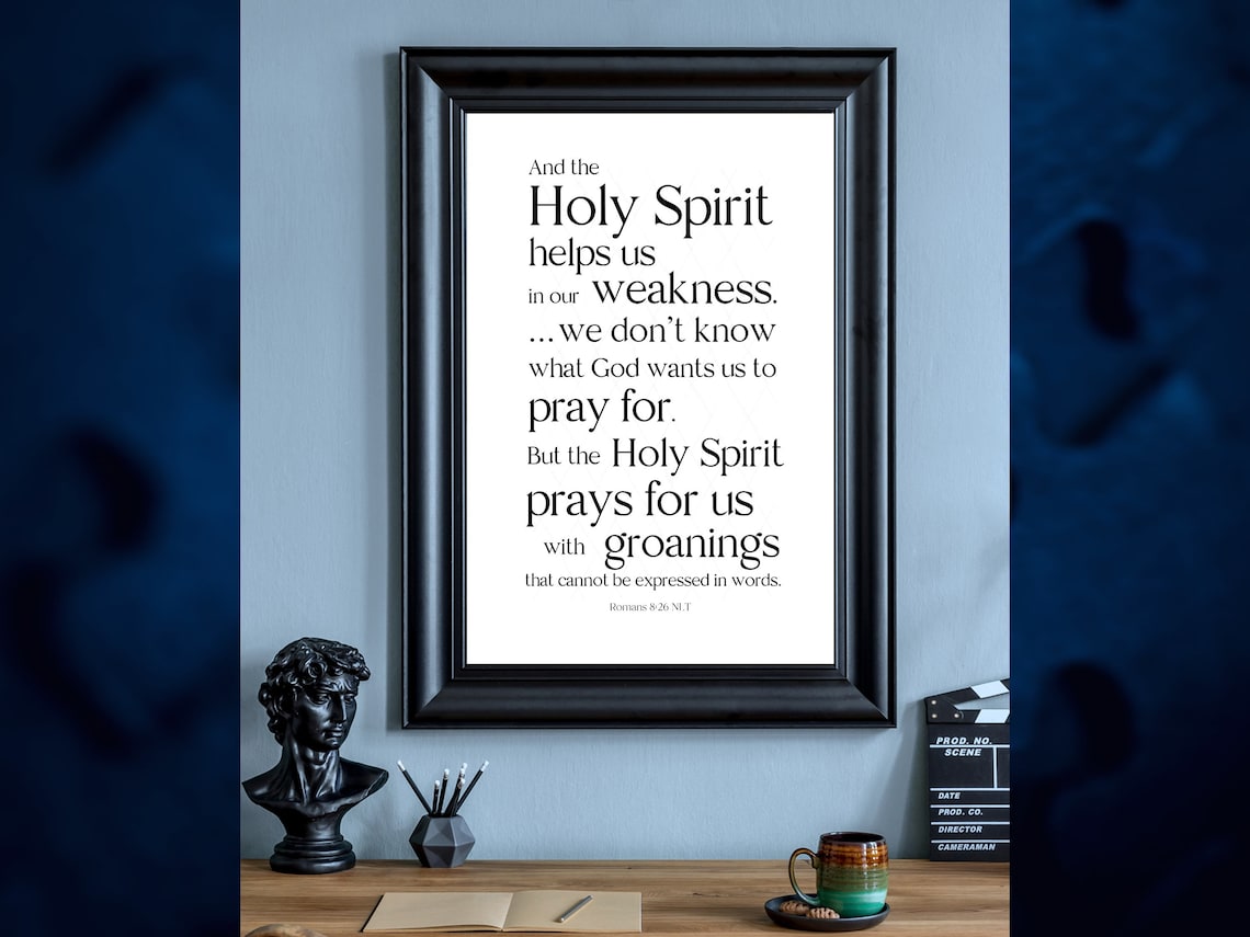 The Holy Spirit Helps Us to Pray Scripture Romans 8:26 - Etsy