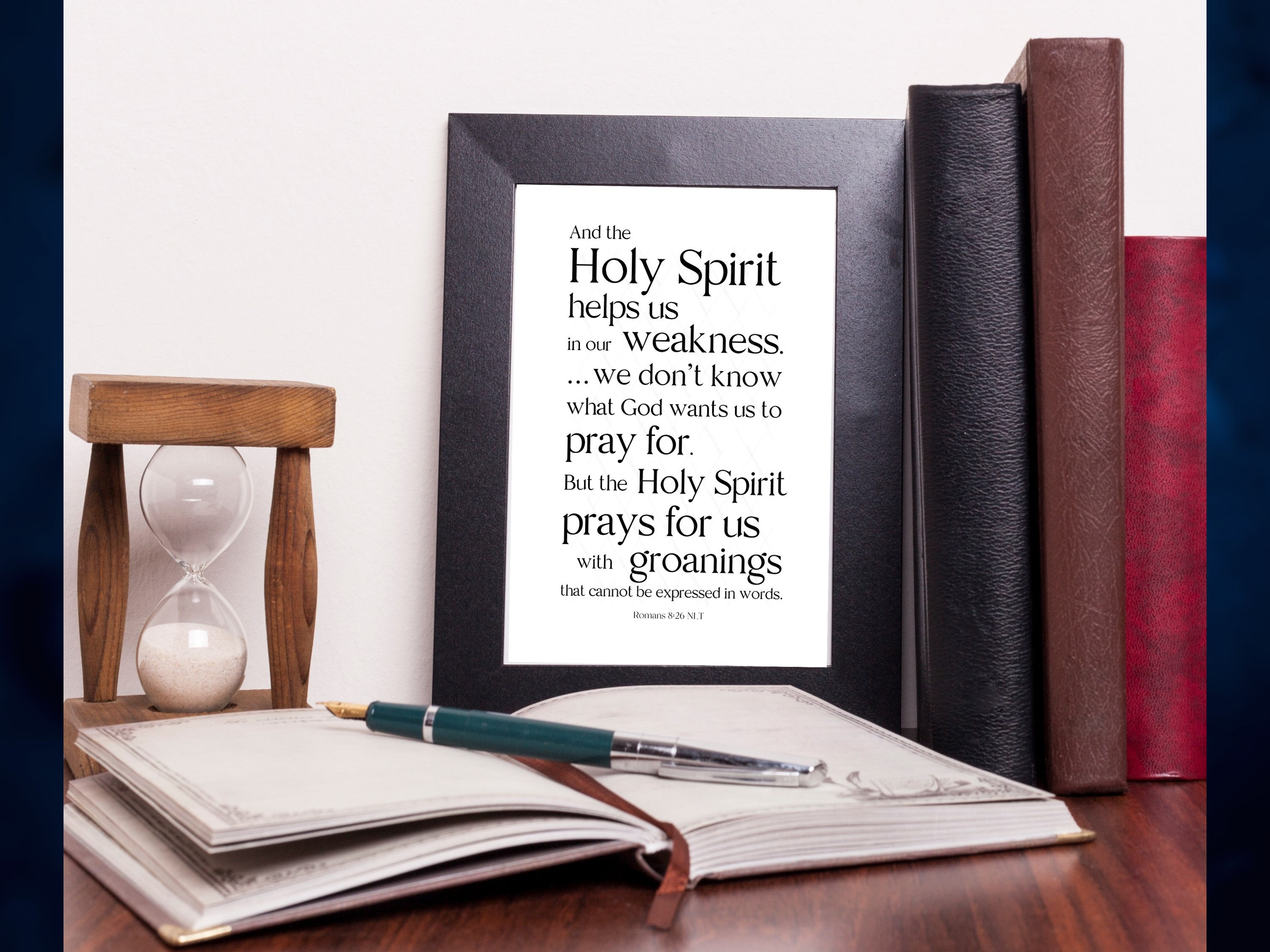 The Holy Spirit Helps Us to Pray Scripture Romans 8:26, Digital ...
