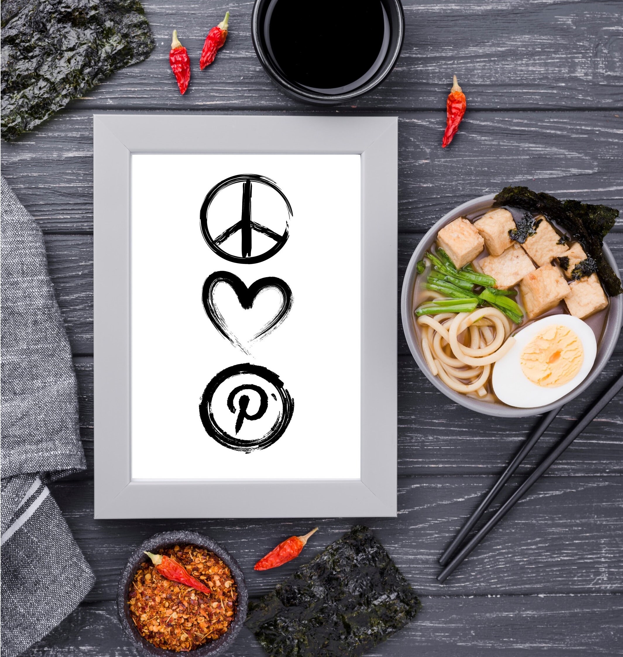 Peace Love Pinterest Decor Crafter Room Printable Art Artist | Etsy