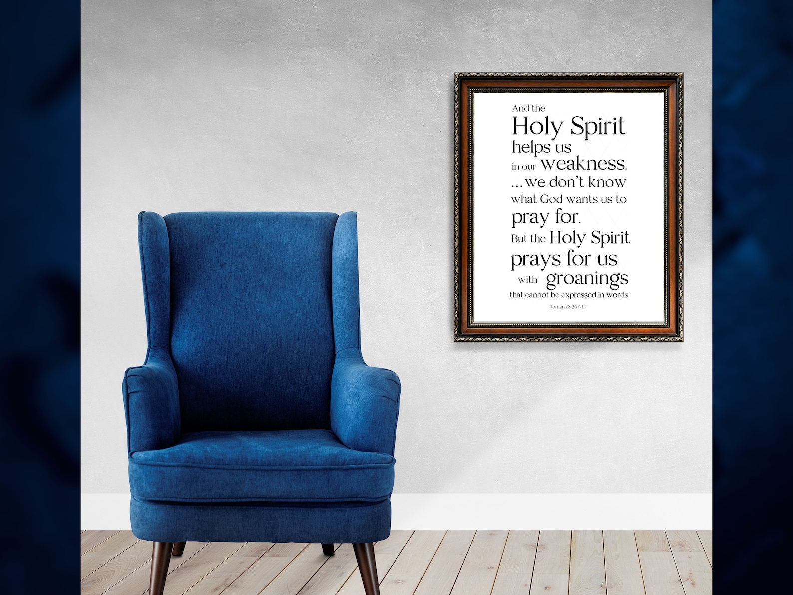 The Holy Spirit Helps Us to Pray Scripture Romans 8:26, Digital ...