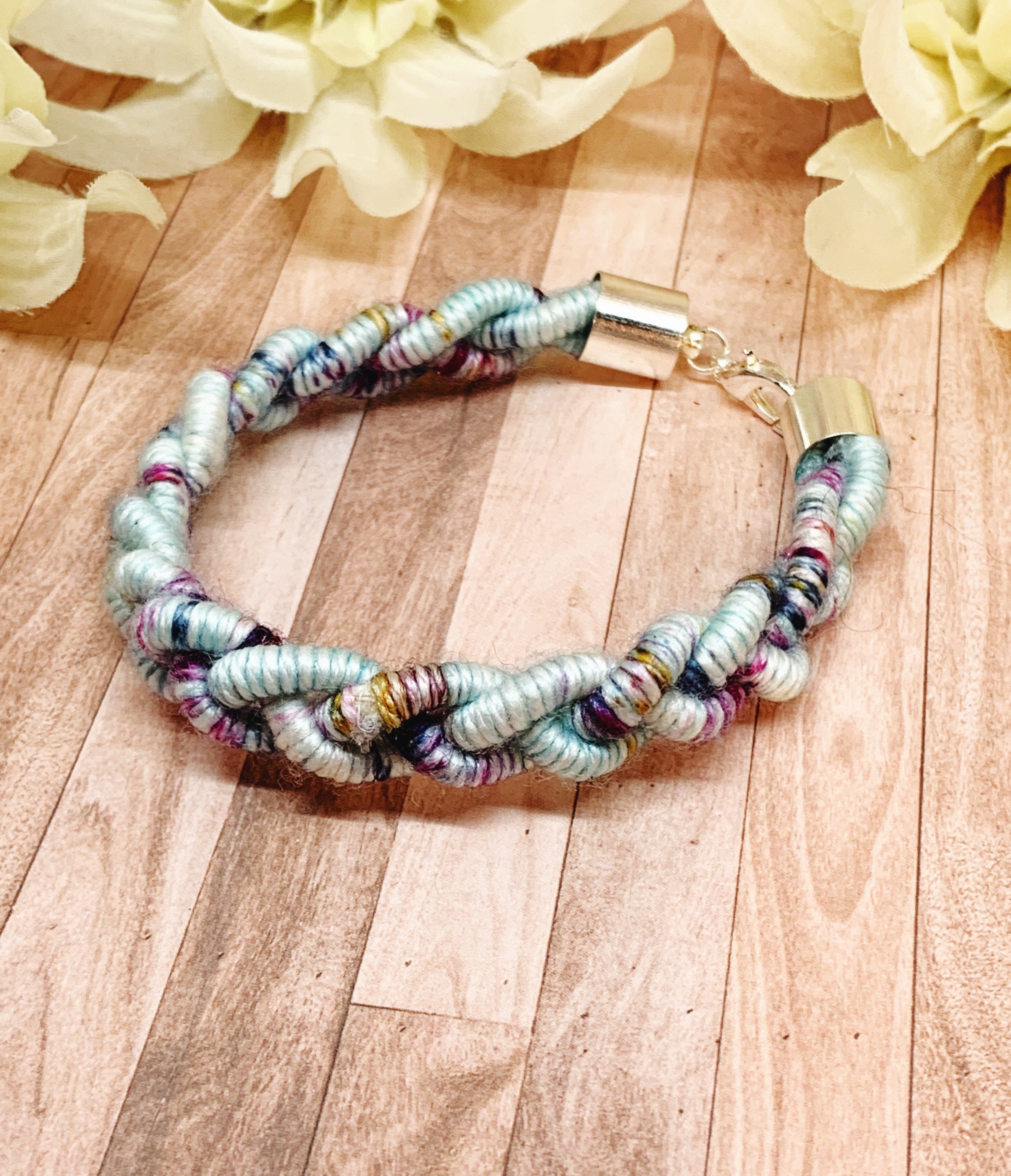 Braided Rope Bracelet / Necklace in Only the Ocean - Etsy.de