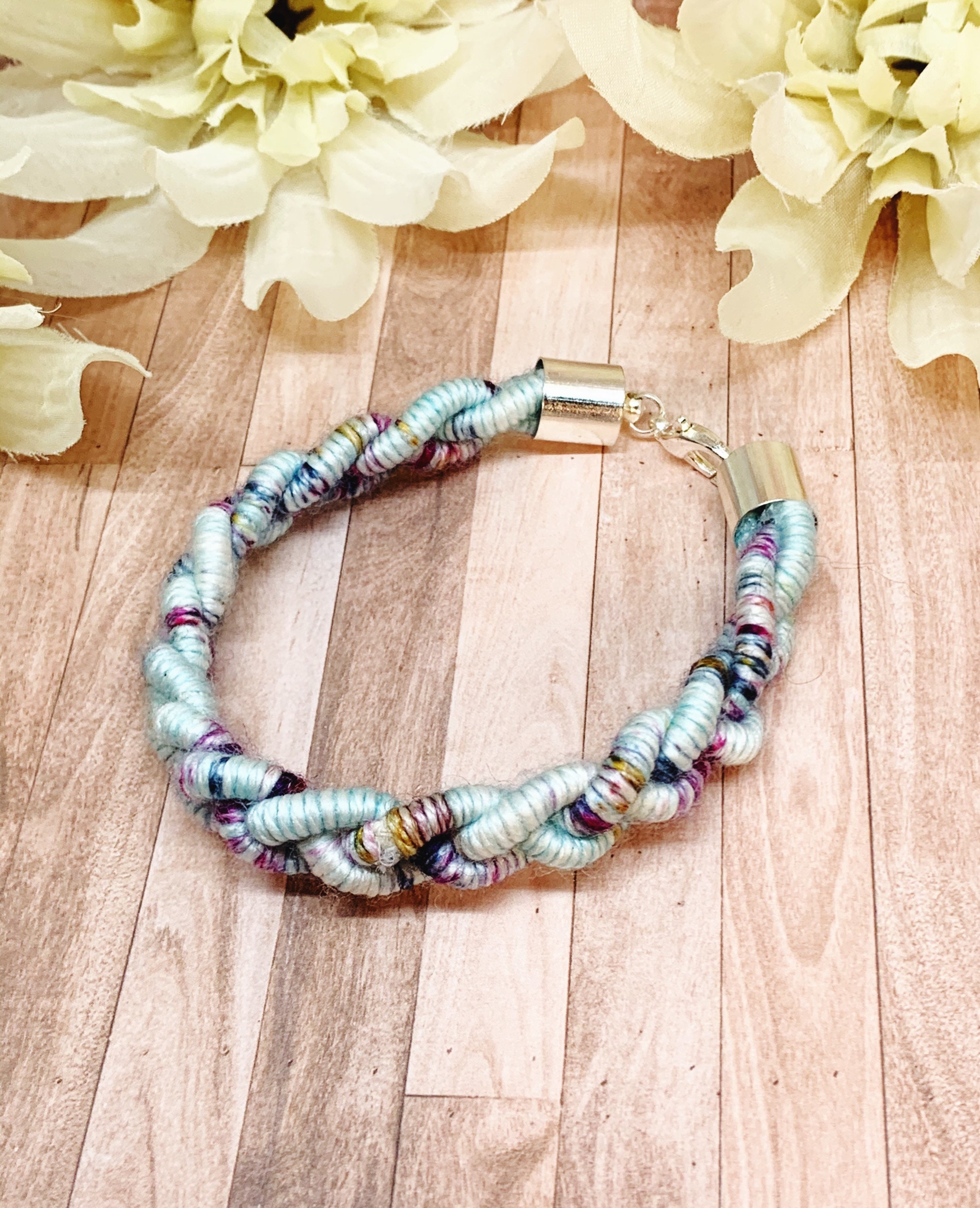 Braided Rope Bracelet / Necklace in Only the Ocean - Etsy.de